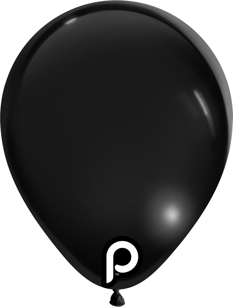 5" Prima Black Latex Balloons 100 Per Pack