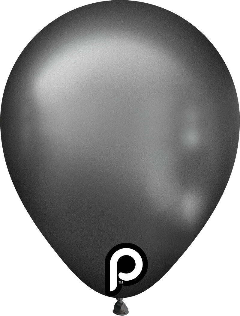 5" Prima Glam Charcoal Latex Balloons 100 Per Pack