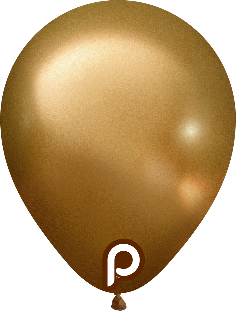 5" Prima Glam Gold Latex Balloons 100 Per Pack