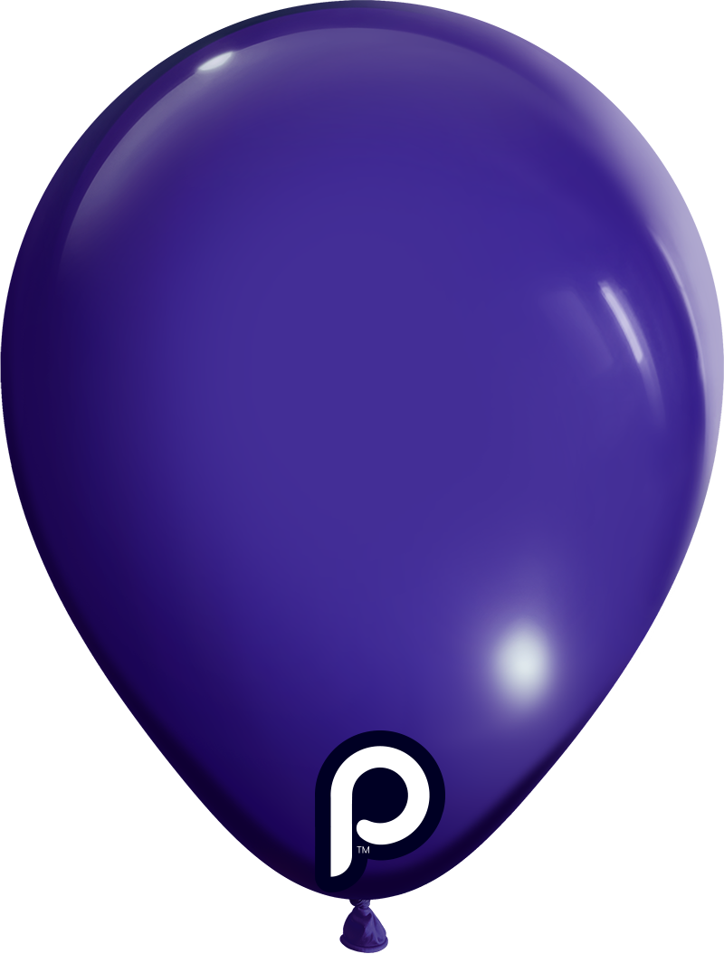 5" Prima Purple Latex Balloons 100 Per Pack