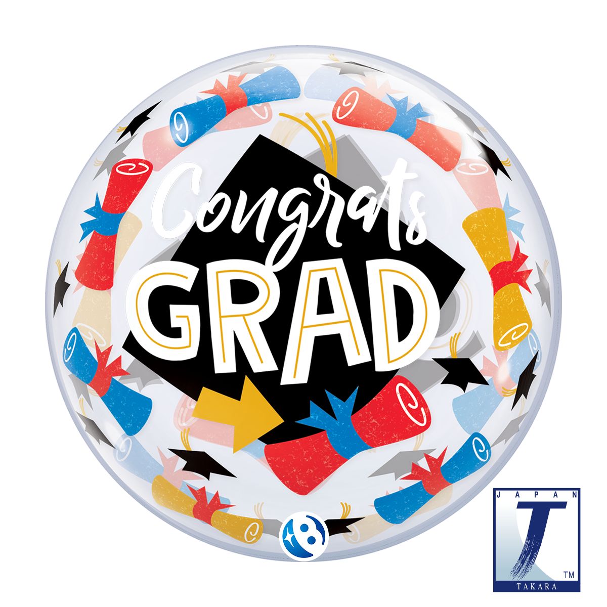 22" Single Bubble Congrats Grad Balloon for Graduation