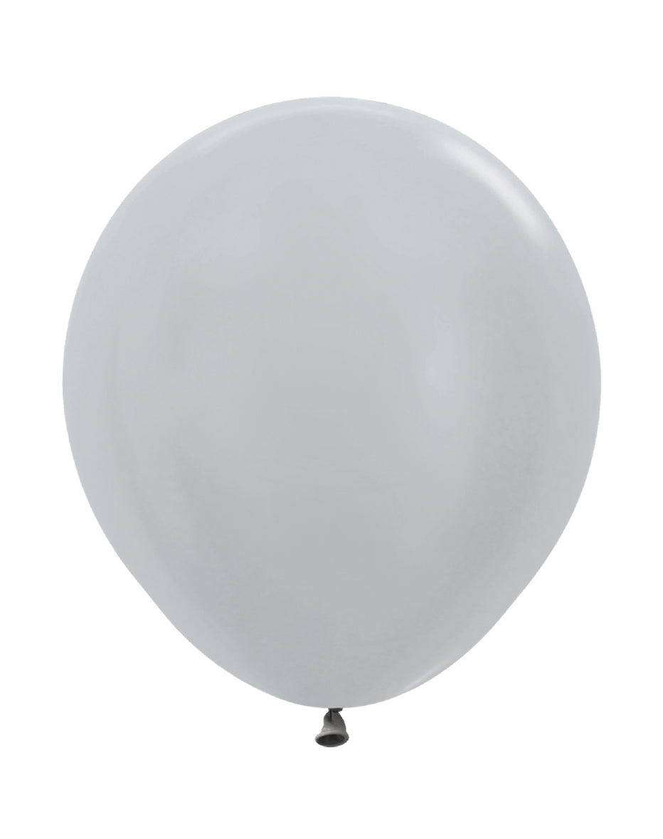 18" Sempertex Pearl Silver 481 Latex (25 Per Bag)