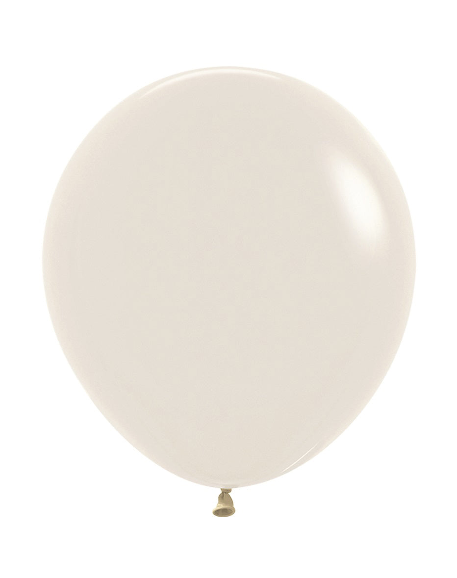 18" Sempertex Pastel Dusk Cream 107 Latex (25 Per Bag)
