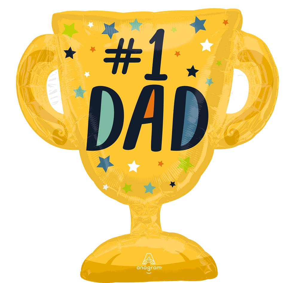 SuperShape #1 Dad Trophy Foil Balloon
