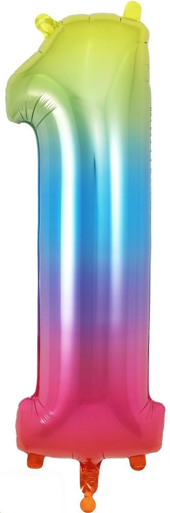 Rainbow Large Number 1 Foil Balloon Ireland