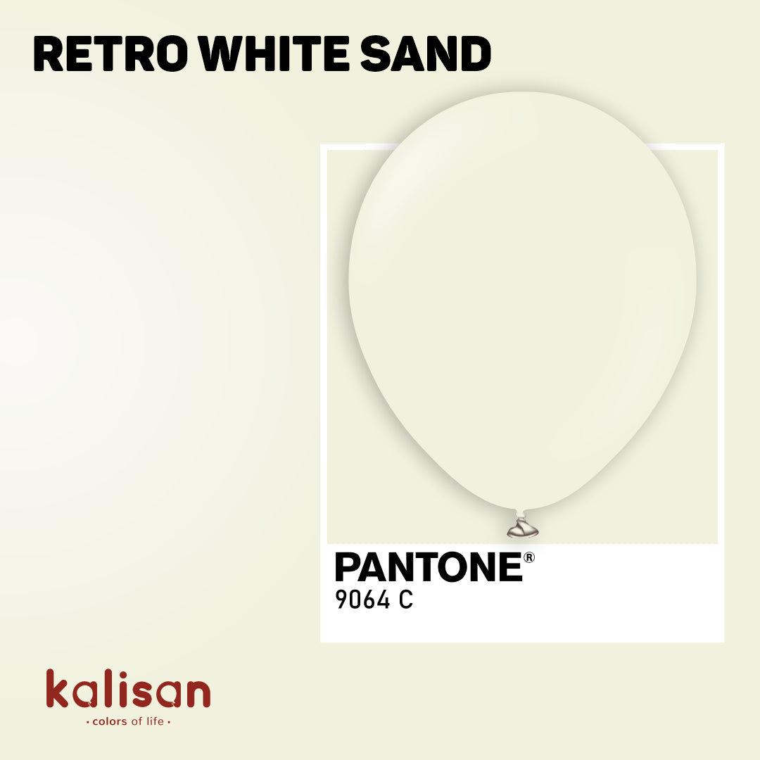 12" Kalisan Retro White Sand Latex Balloons Ireland