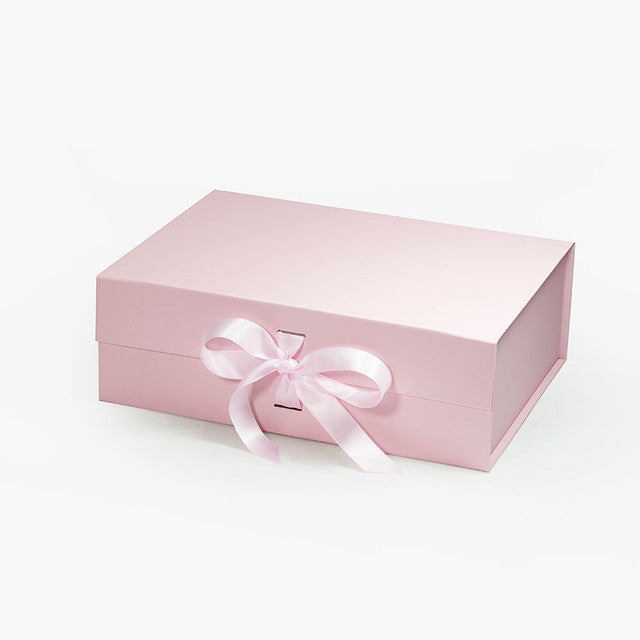 Baby Pink Ribbon Box with Ribbon Size Medium