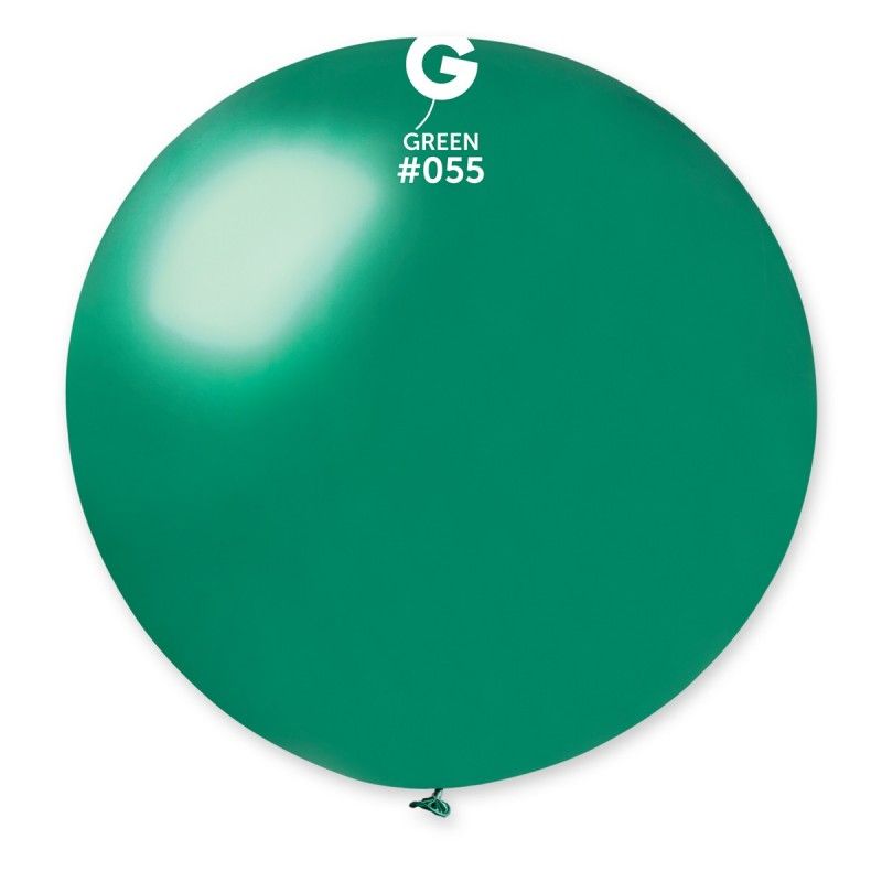 31" Gemar Metallic Green Latex Balloons 1 Per Pack