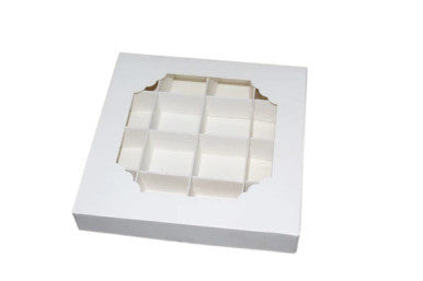 EMPTY WHITE STAR BOXES WITH INSERTS 15X15X3.5CM