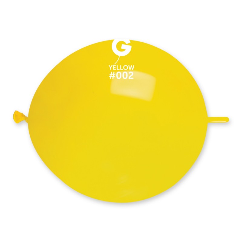 6" Gemar G-Link Latex Balloons Yellow 100 Per Pack