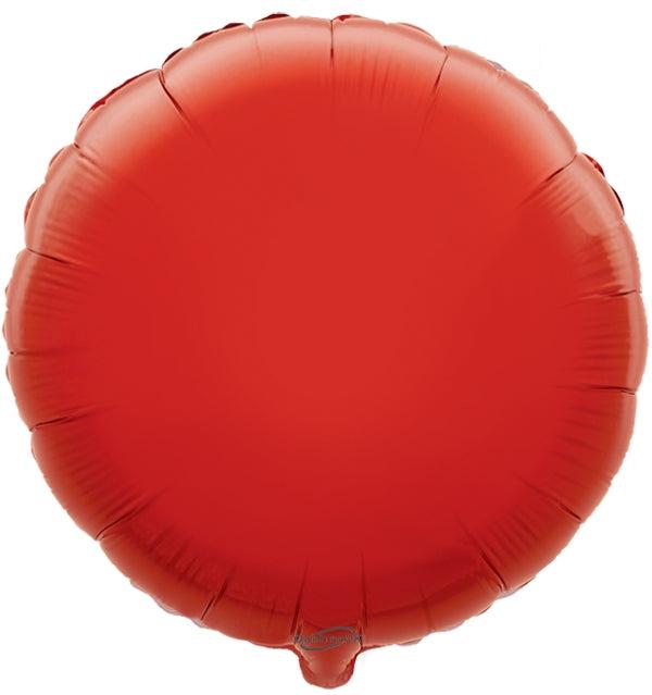 18" RED ROUND PACKAGED FOIL